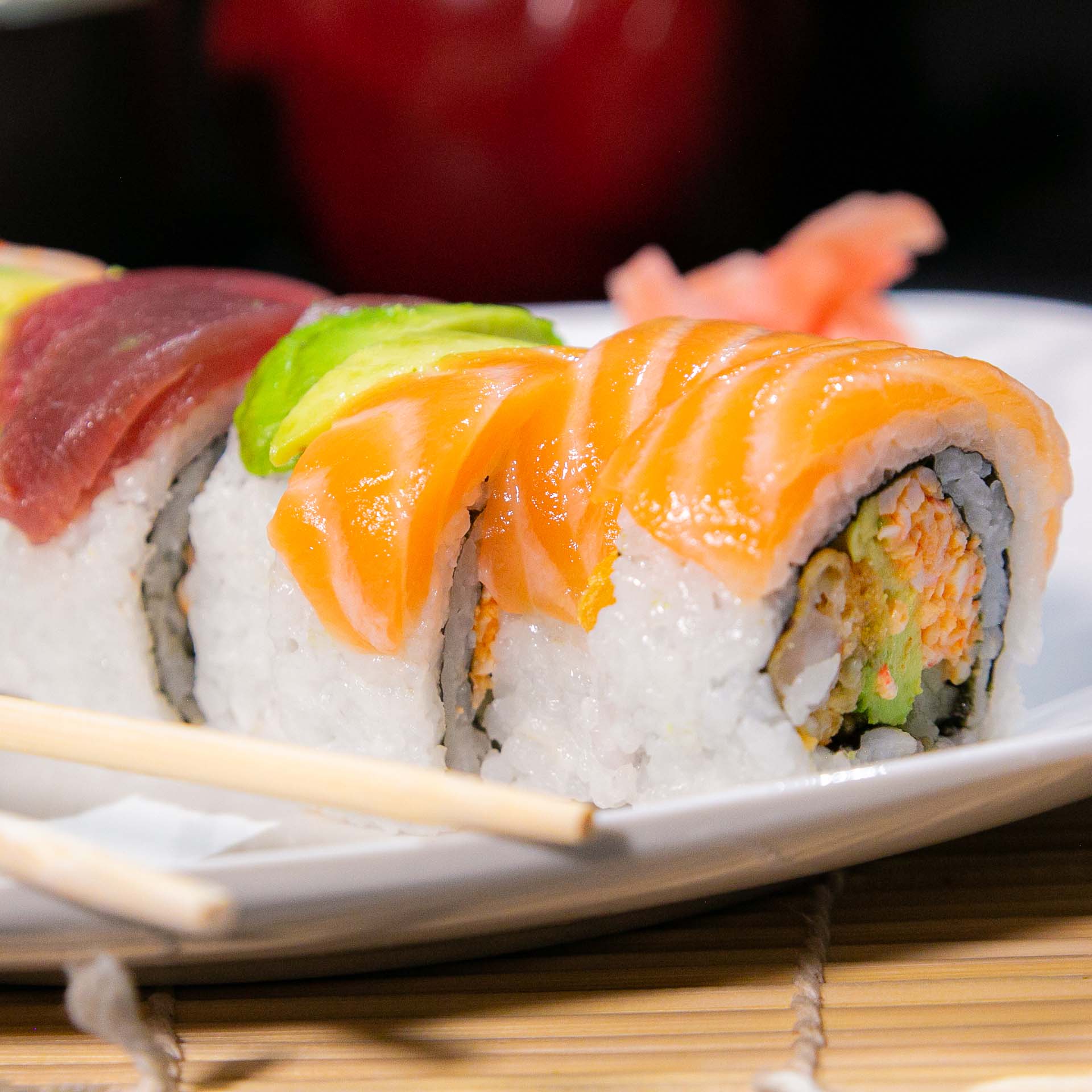 Rainbow Roll Sushi